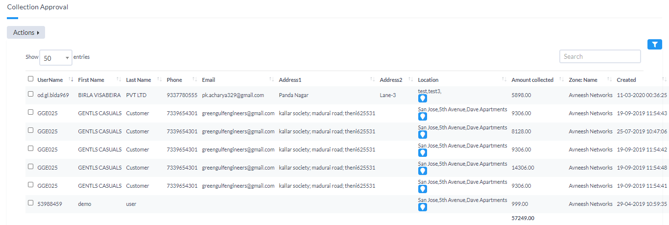 Collection approval - Documentation - Jaze ISP Manager